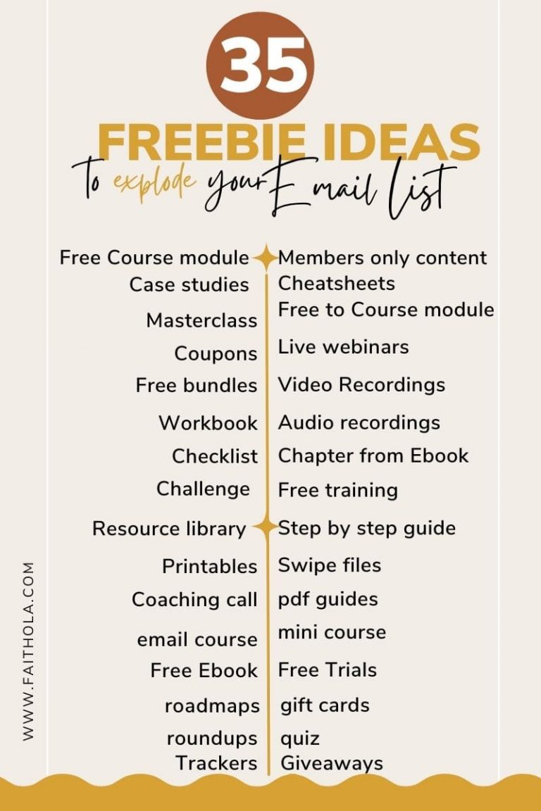 30 Ideas for Freebies + Proven Strategies for Exploding Your Email list