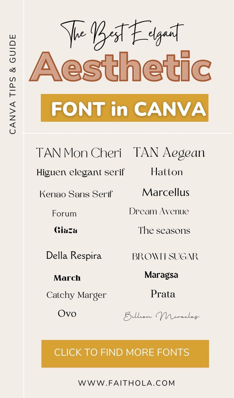 Font Canva Aesthetic