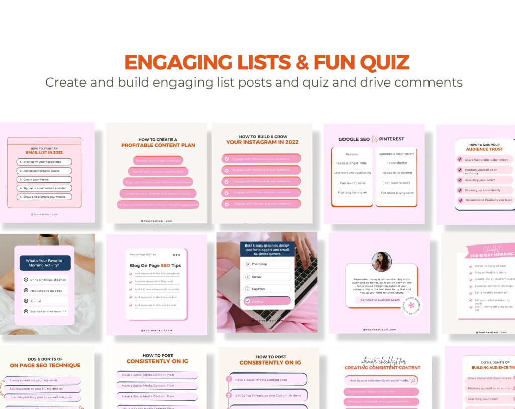 Reminders + List and Notification Canva Templates | Colorful