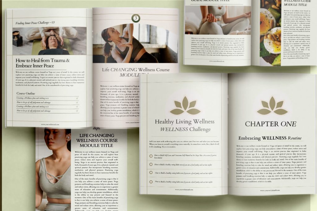 Wellness and Health Coach Workbook Template | Evexia